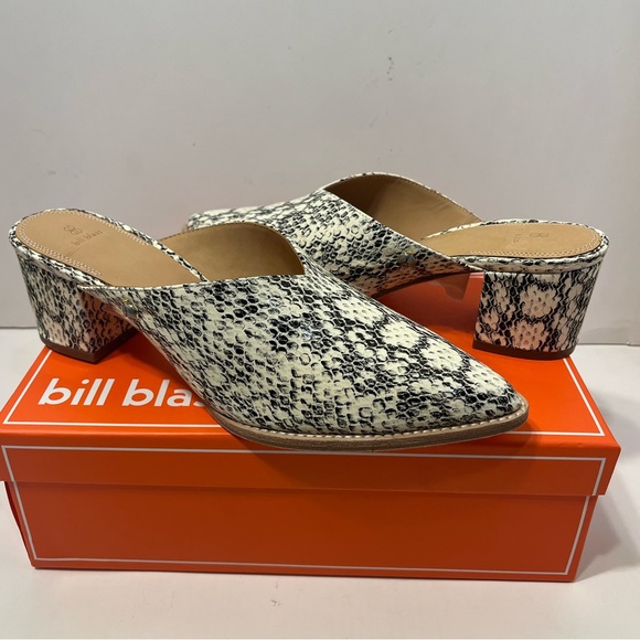 bill blass | Shoes | Bill Blass Taj All Leather Mules Slip On Heels In ...